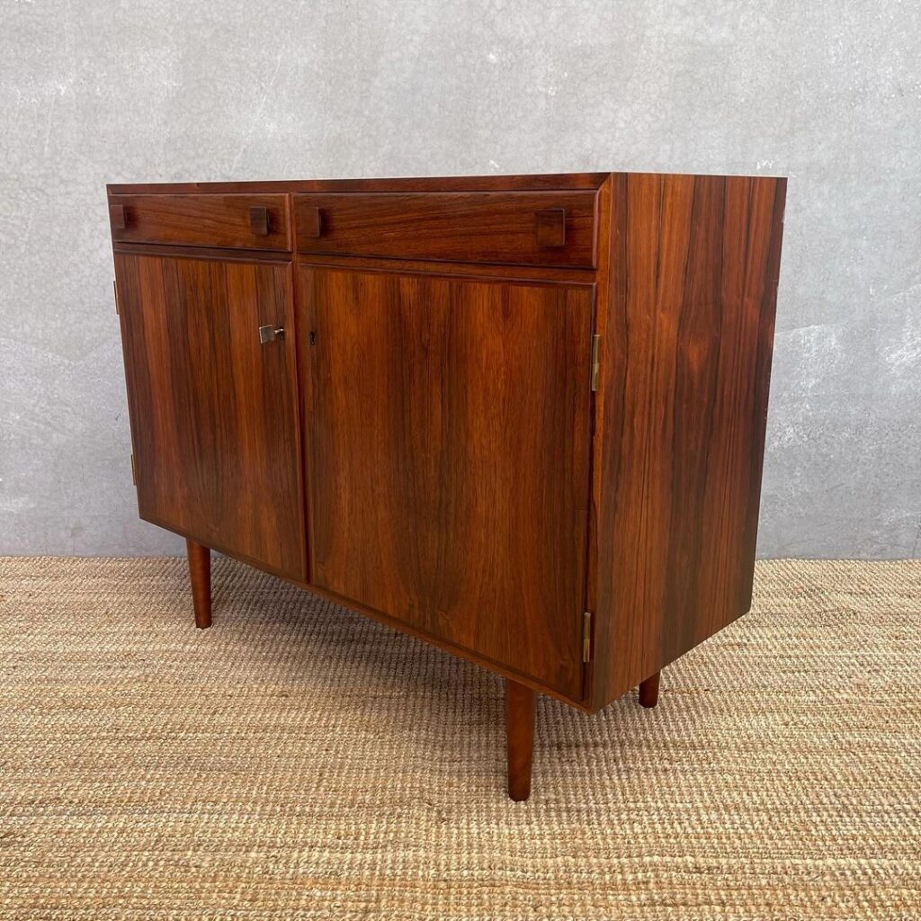 Danish Mid-Century Rosewood Sideboard with Lockable Doors | Tallboy