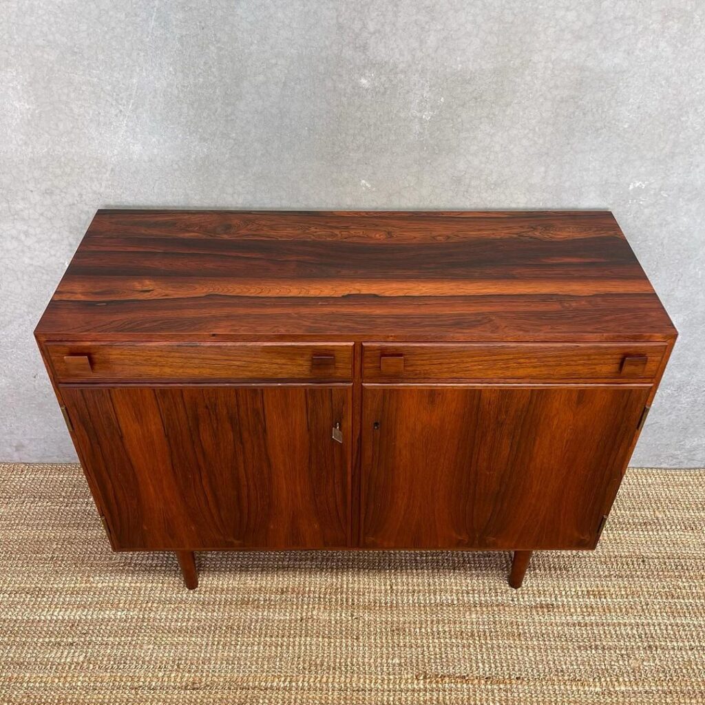 Danish Mid-Century Rosewood Sideboard with Lockable Doors | Tallboy